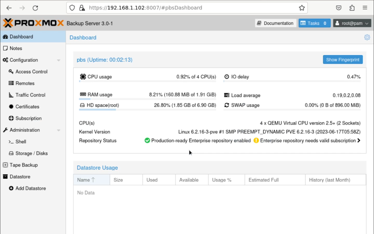 Sauvegarde des VM sur PVE avec Proxmox Backup Server (PBS) | Docs