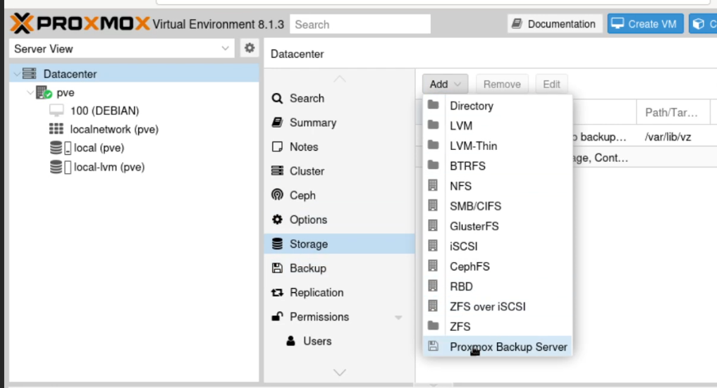 Sauvegarde des VM sur PVE avec Proxmox Backup Server (PBS) | Docs